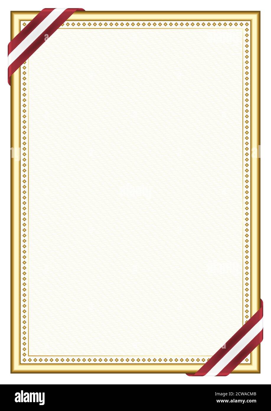 Vertical frame and border with Latvia flag, template elements for your ...
