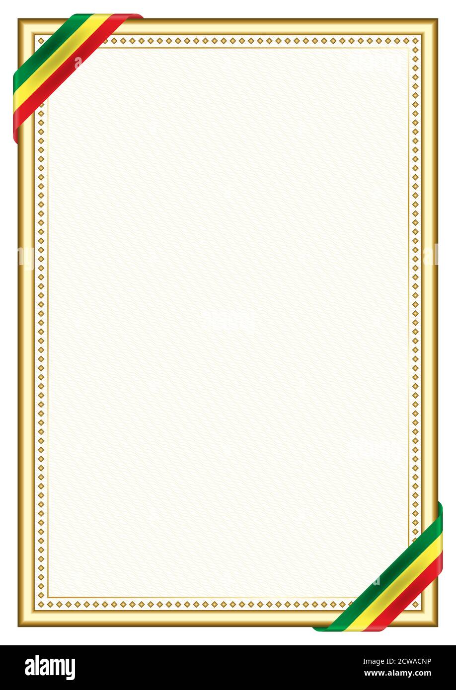 Vertical frame and border with Senegal flag, template elements for your ...