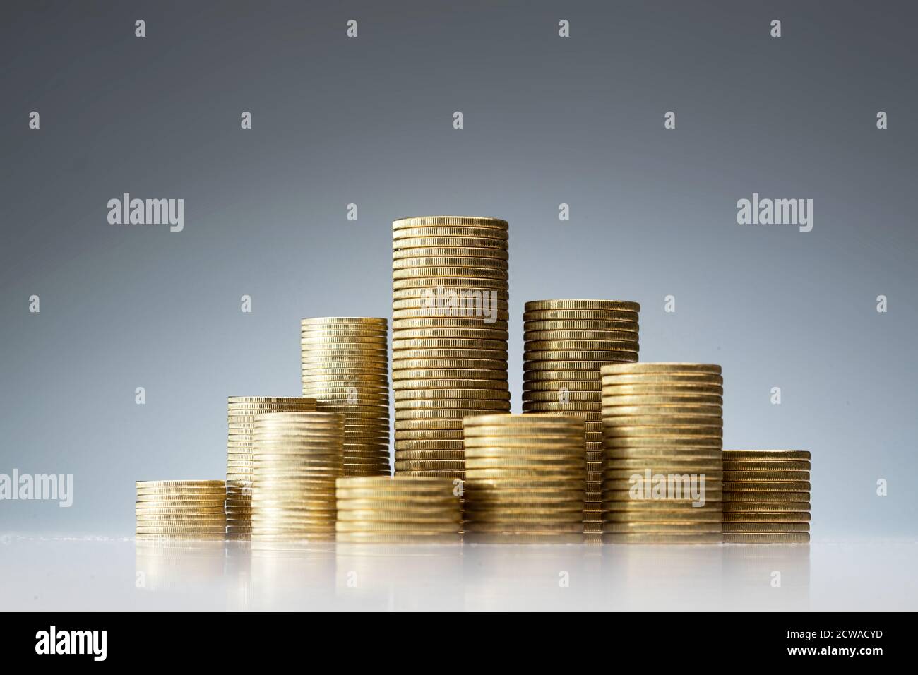 A large number of gold COINS Stock Photo - Alamy