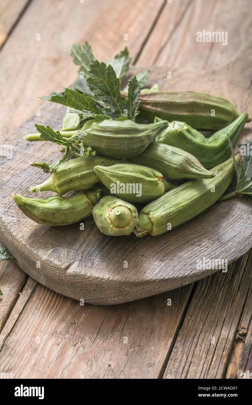 Fresh Okra or Lady Finger Vegetable Stock Photo - Alamy