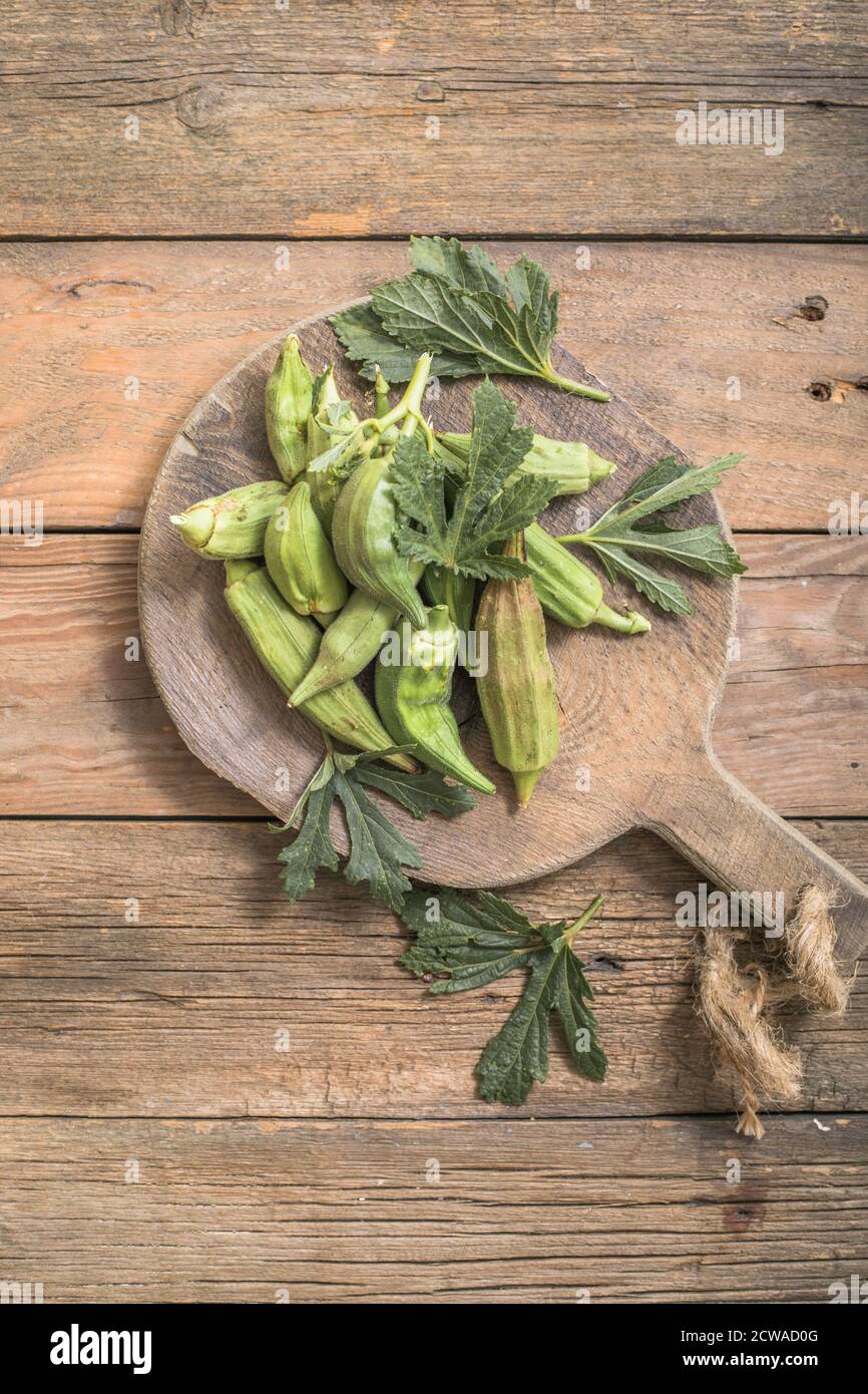 Fresh Okra or Lady Finger Vegetable Stock Photo - Alamy