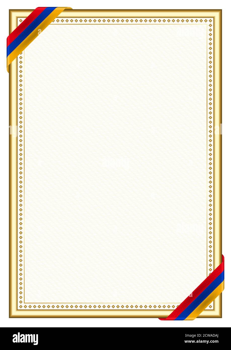 Vertical frame and border with Armenia flag, template elements for your ...
