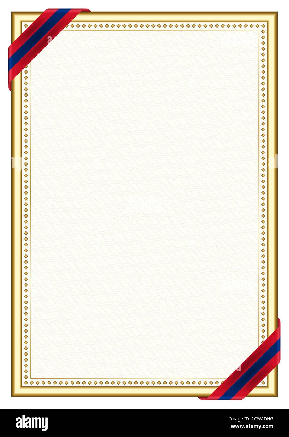 Vertical frame and border with Laos flag, template elements for your ...