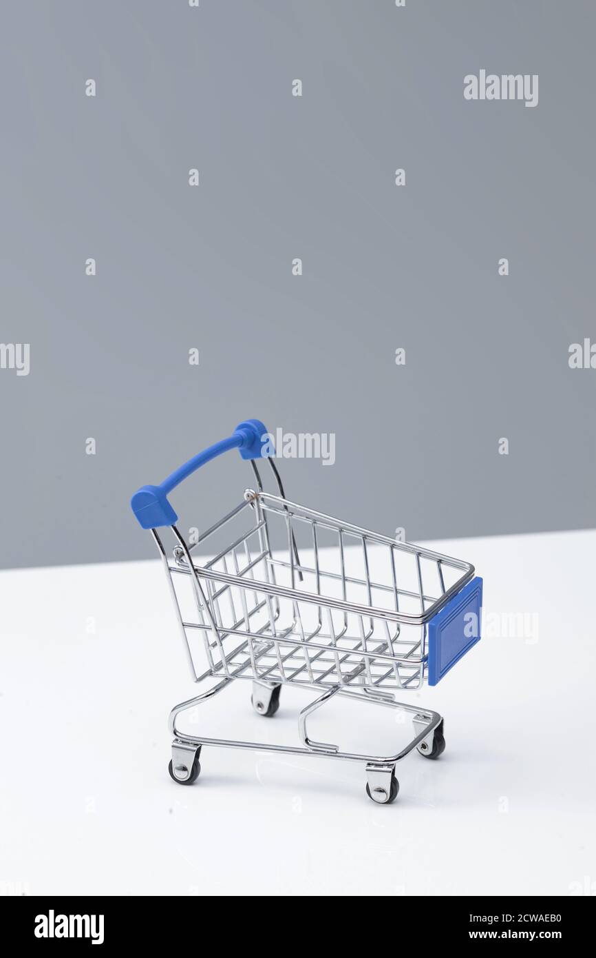 Shopping cart model Stock Photo - Alamy