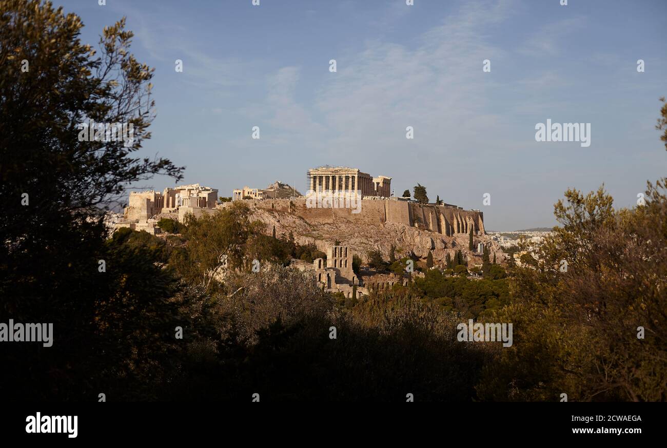 Parthenon theatre dionysus acropolis greece hi-res stock photography ...
