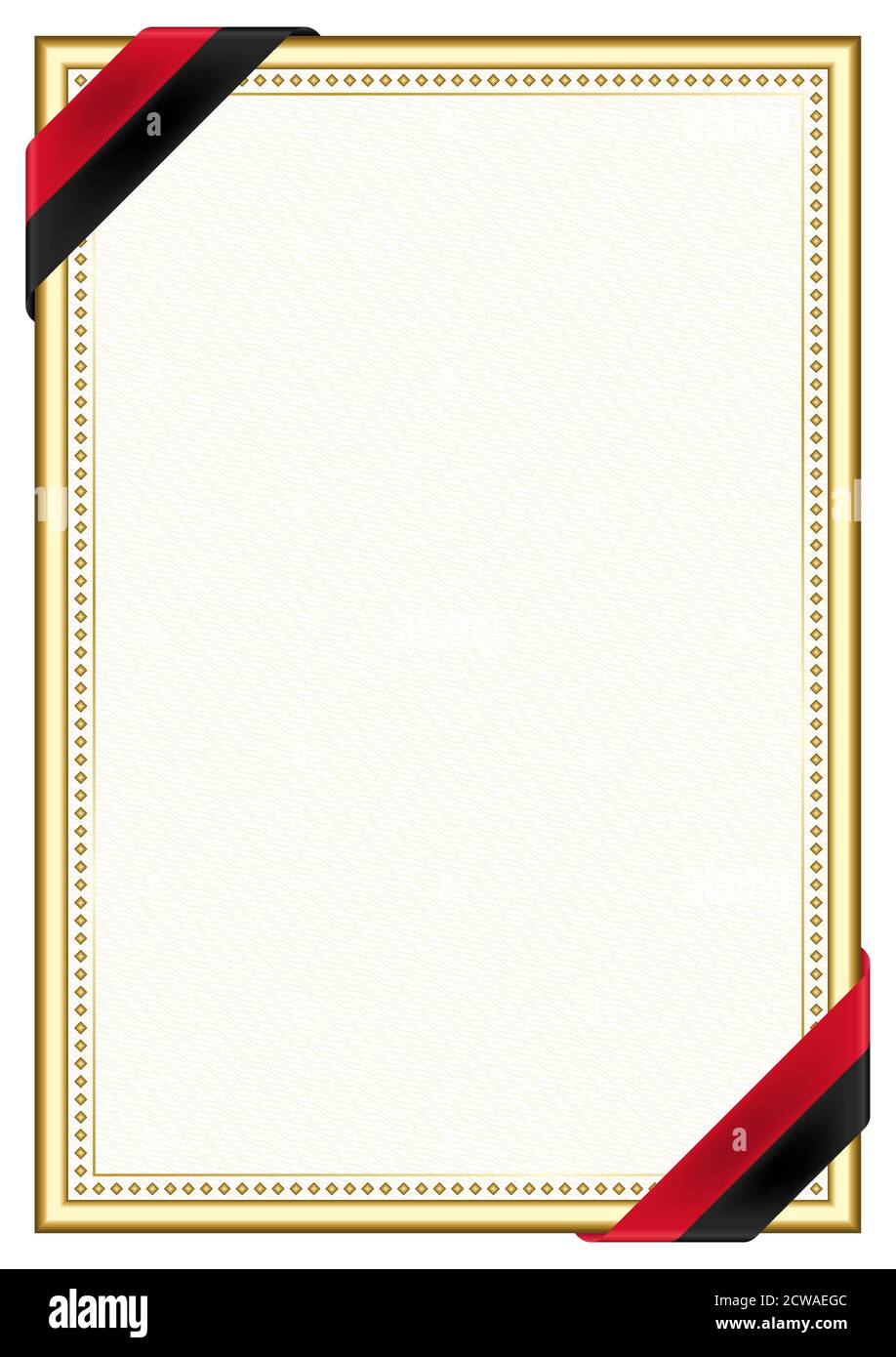 Vertical frame and border with Papua New Guinea flag, template elements ...