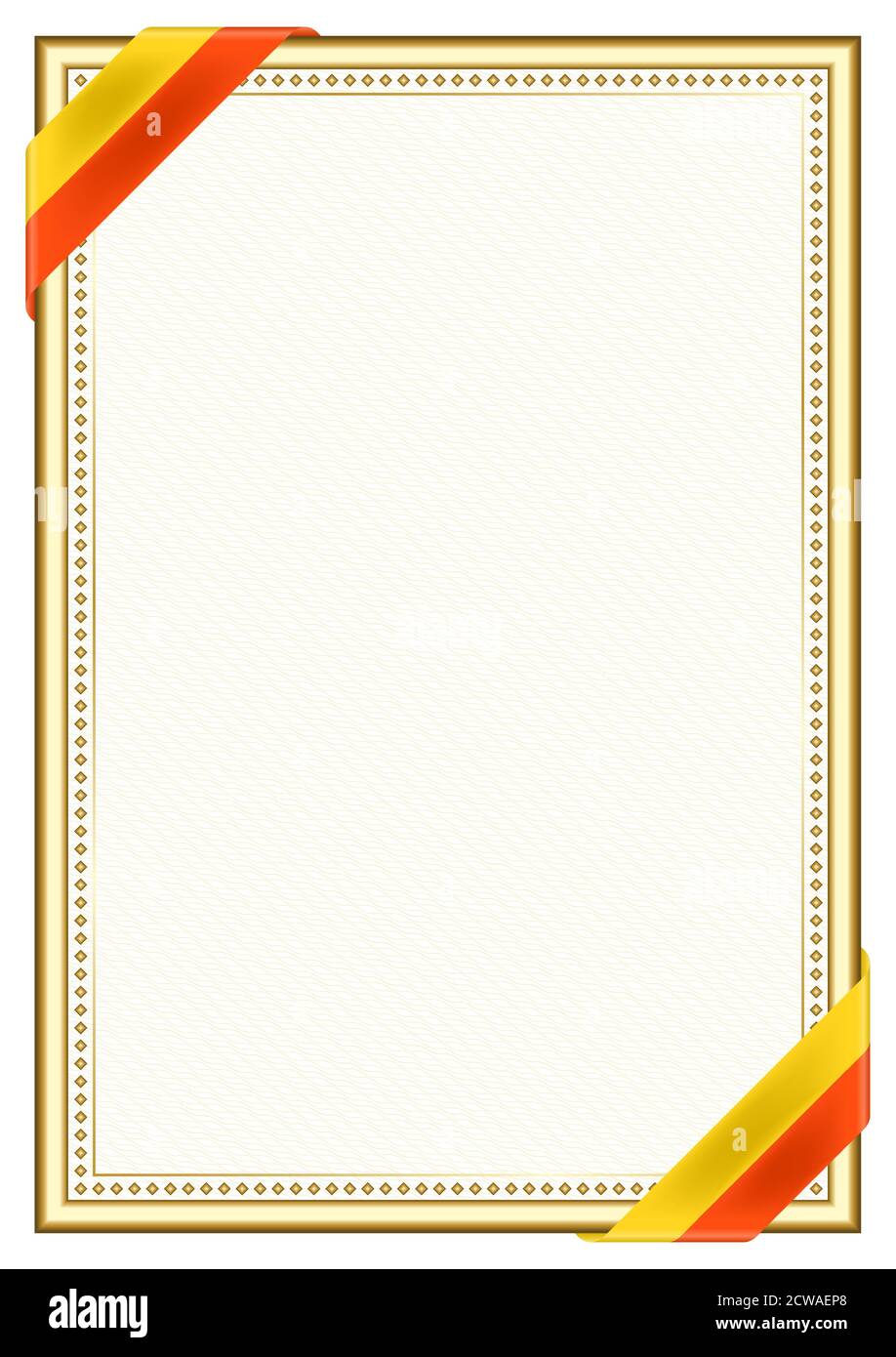 Vertical frame and border with Bhutan flag, template elements for your ...