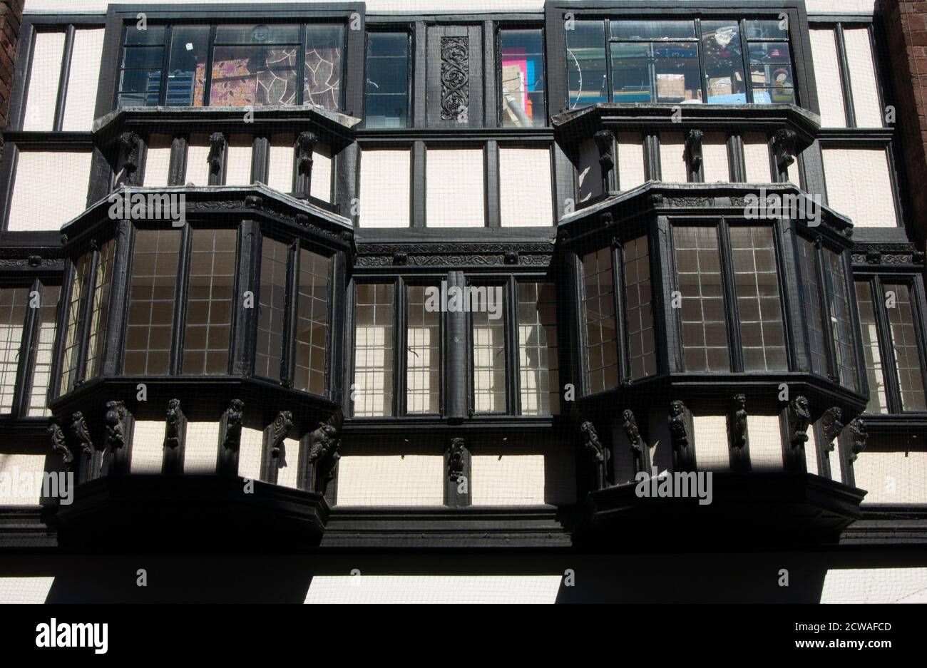 Medieval buildings now used as modern shops in Exeter High Street ...