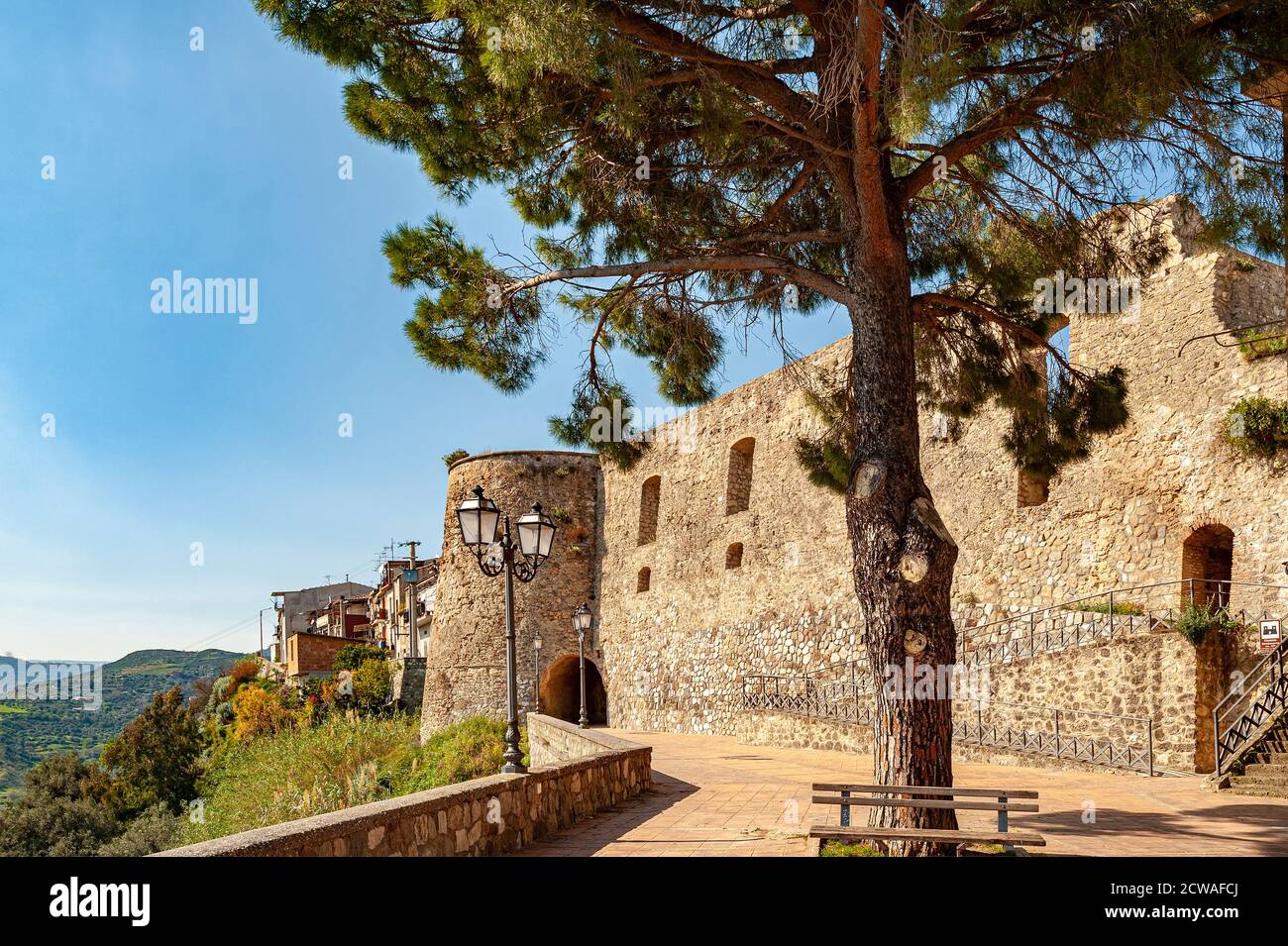 Italy Calabria Ardore Feudal Castle Stock Photo - Alamy