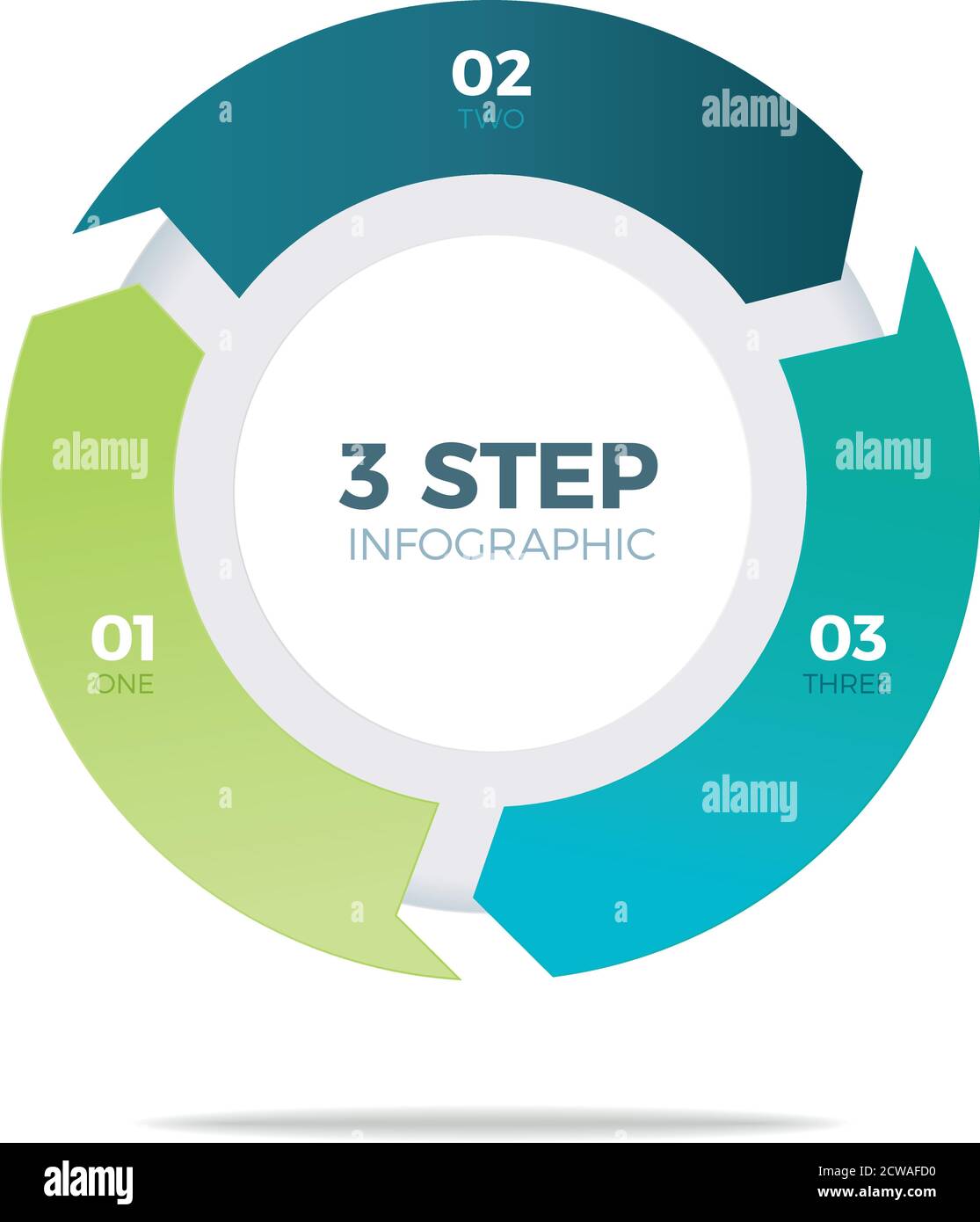 Three step circle infographic Stock Vector Image & Art - Alamy
