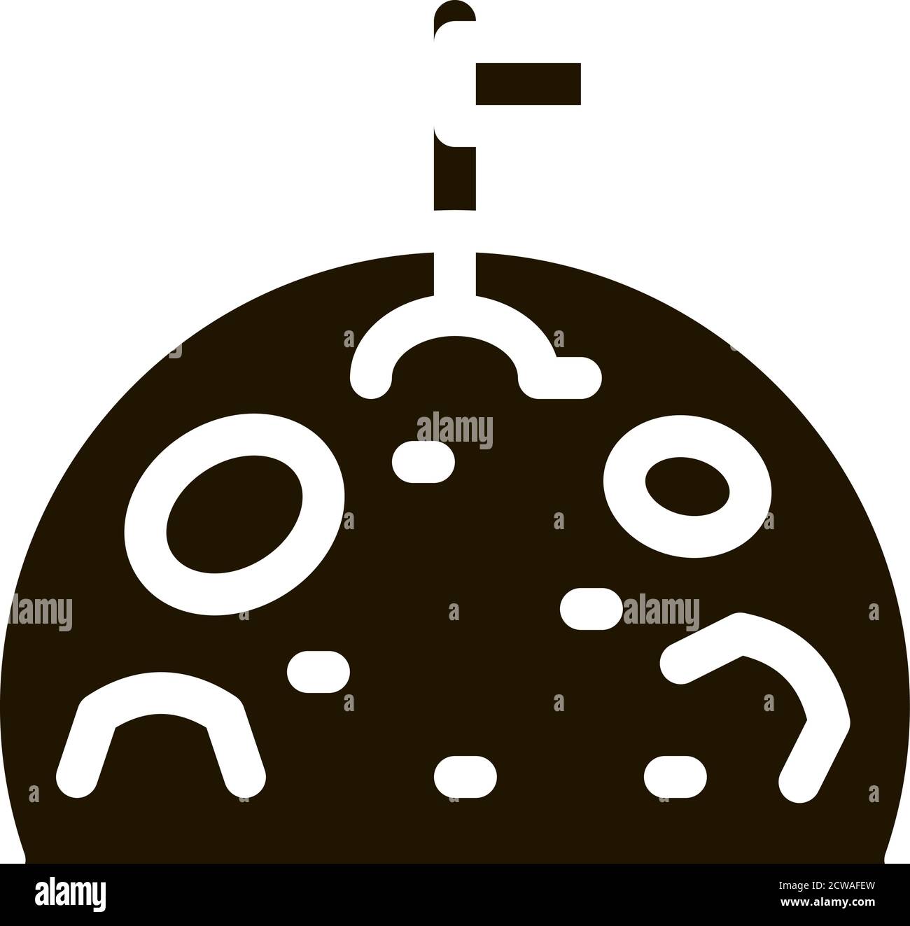 Black line moon flag icon Stock Vector Images - Alamy