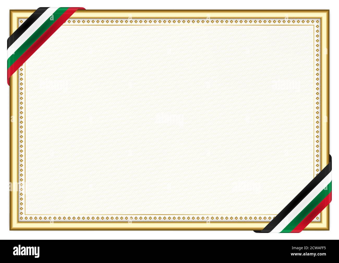 Horizontal frame and border with Palestine flag, template elements for ...