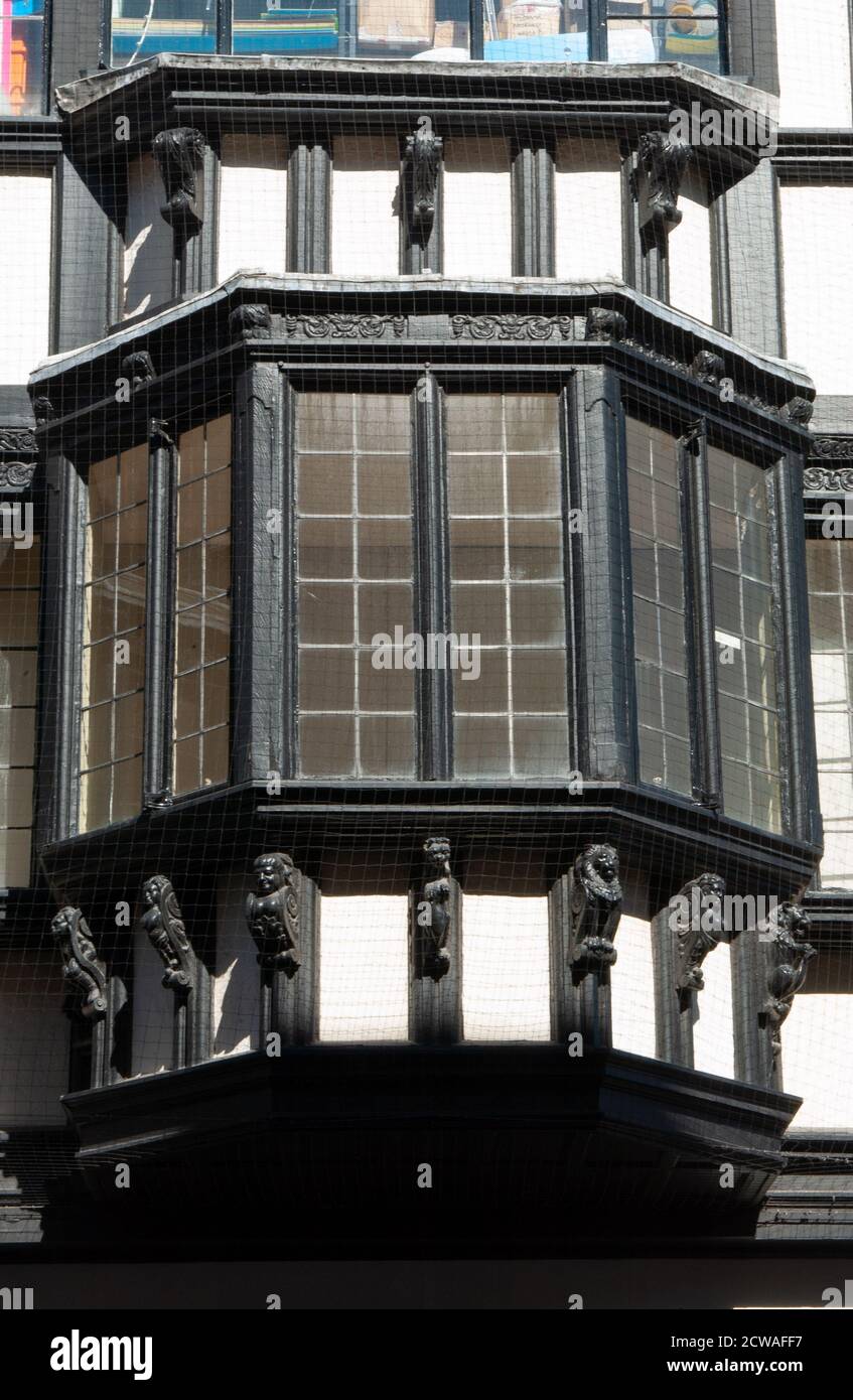 Medieval buildings now used as modern shops in Exeter High Street ...