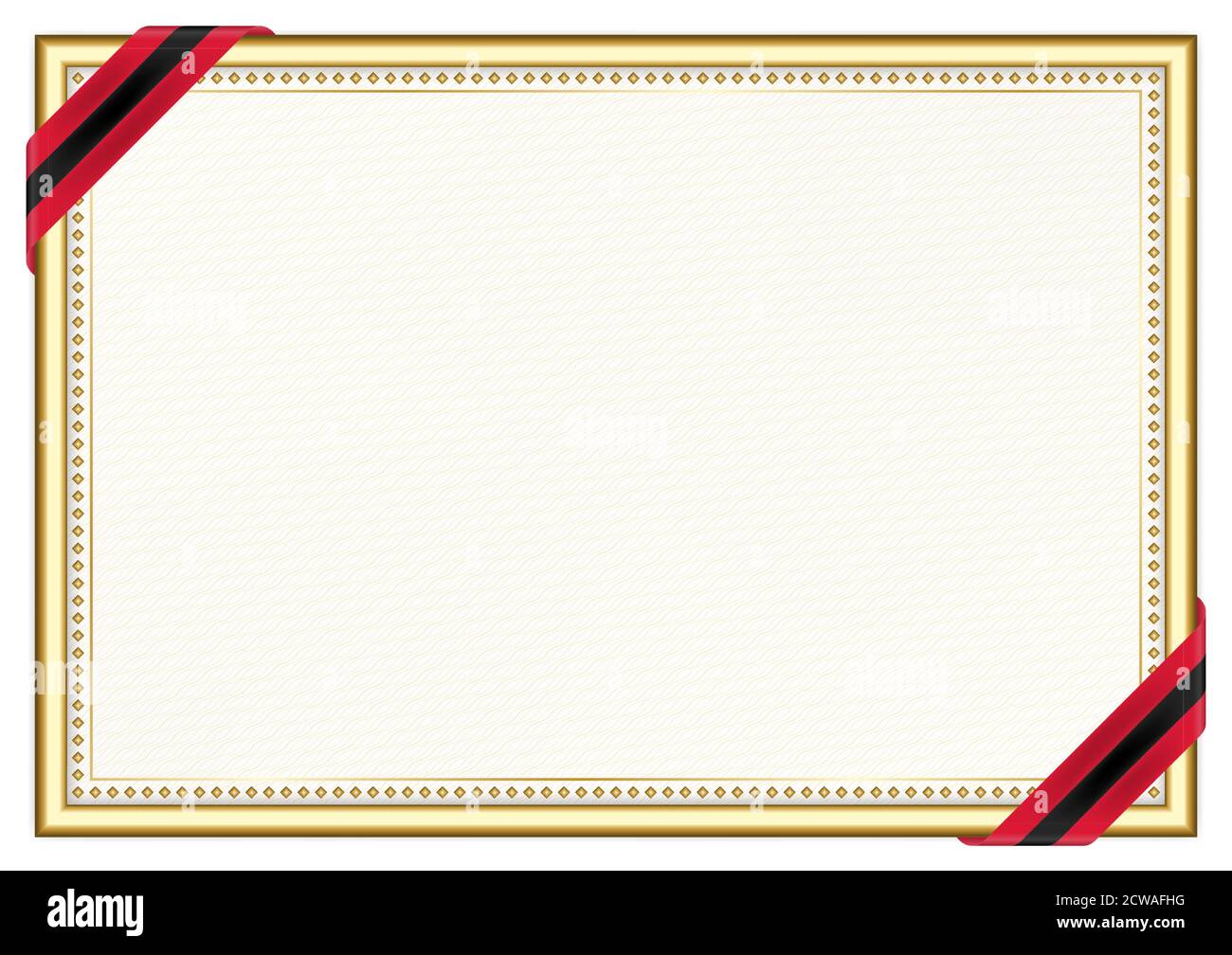 Horizontal frame and border with Trinidad and Tobago flag, template ...