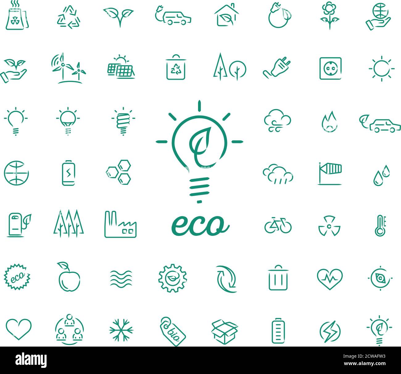 Set of 50 ecology vector icons Stock Vector Image & Art - Alamy