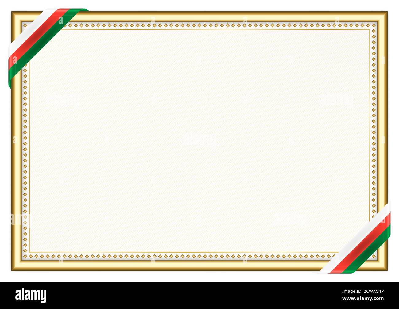Horizontal frame and border with Madagascar flag, template elements for ...