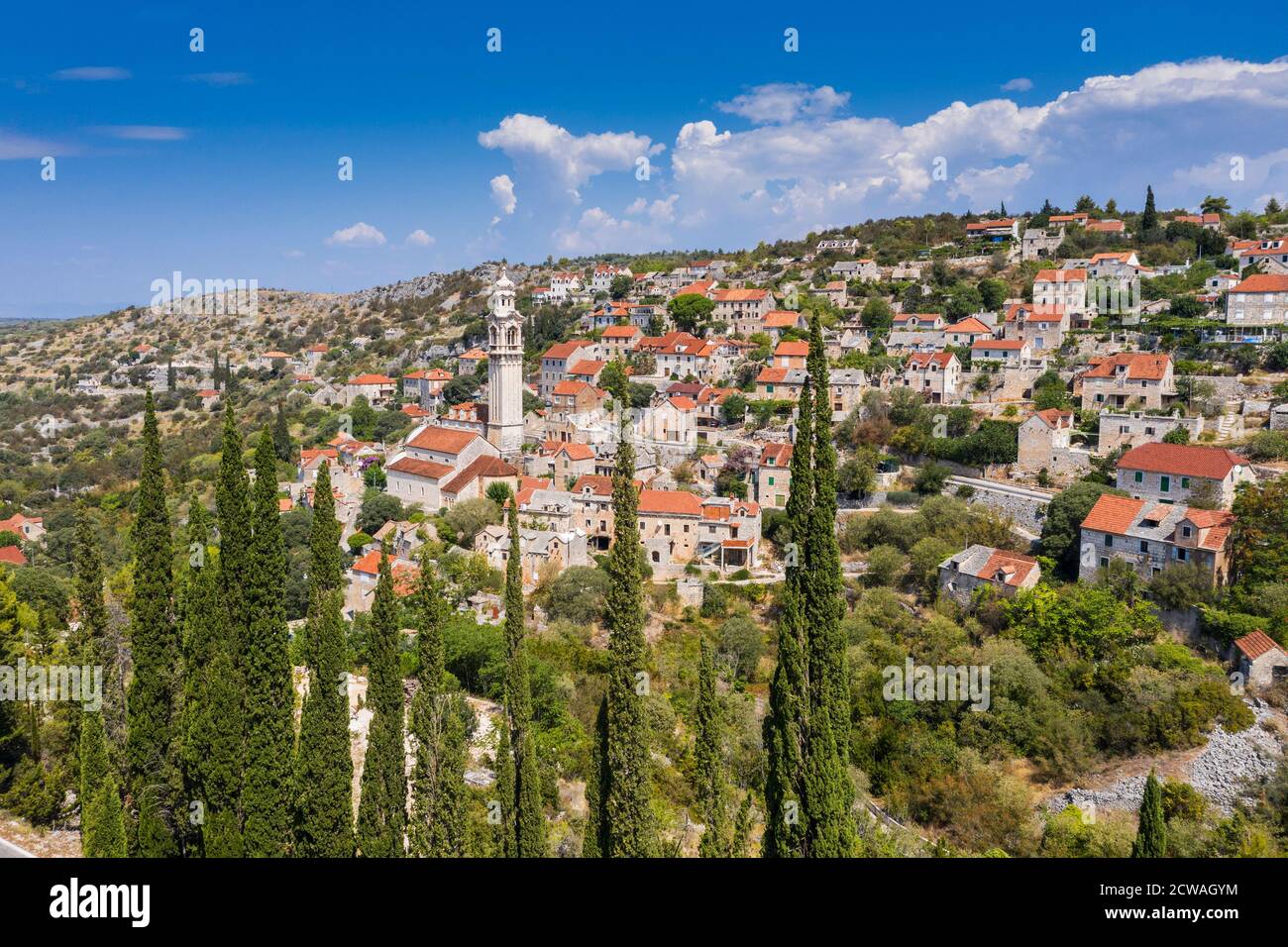 Lozisca village, island Brac Stock Photo - Alamy