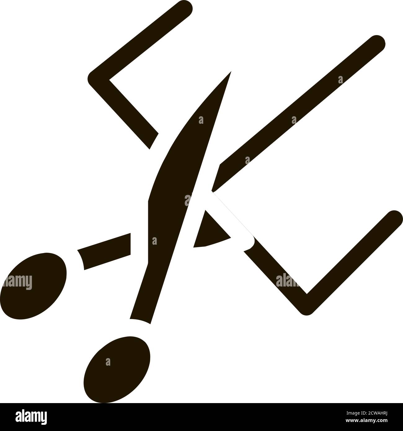 Scissors Cutting Icon Vector Glyph Illustration Stock Vector Image ...