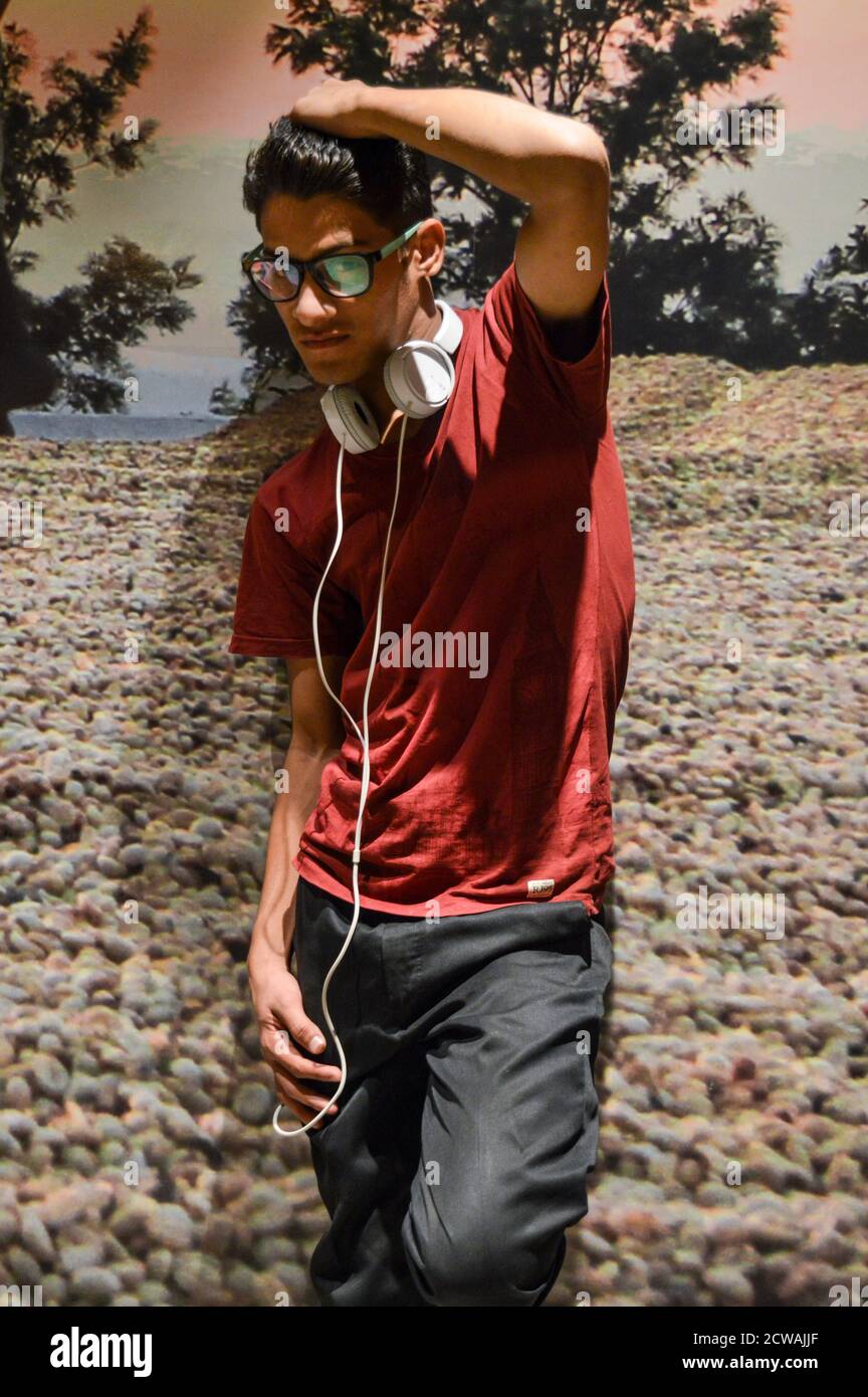 Indian boys giving poses for fashion photo shoot on studio with using ...