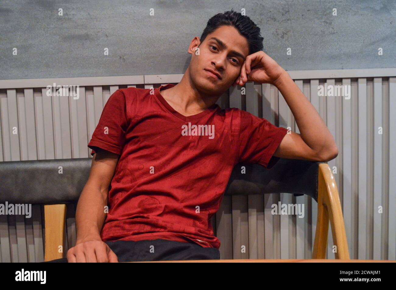 Indian boys giving poses for fashion photo shoot on studio with using ...