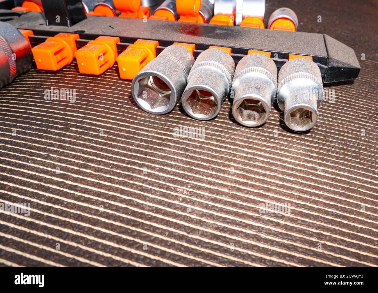 Spanner socket set for nuts and bolts Stock Photo - Alamy
