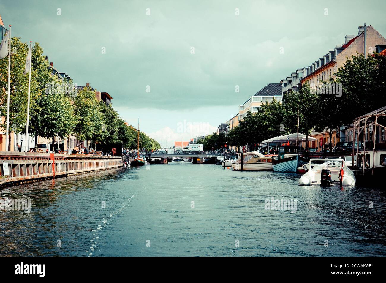 Copenhagen, Denmark - Bridge on the river in the nyhavn Stock Photo - Alamy