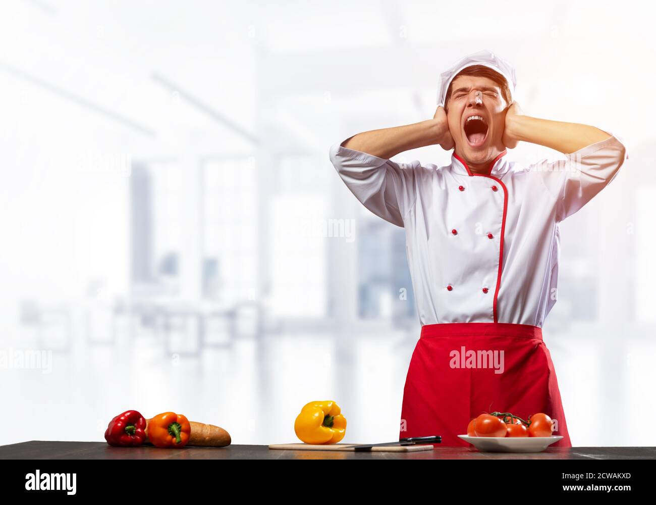 Chef cook screaming hi-res stock photography and images - Alamy