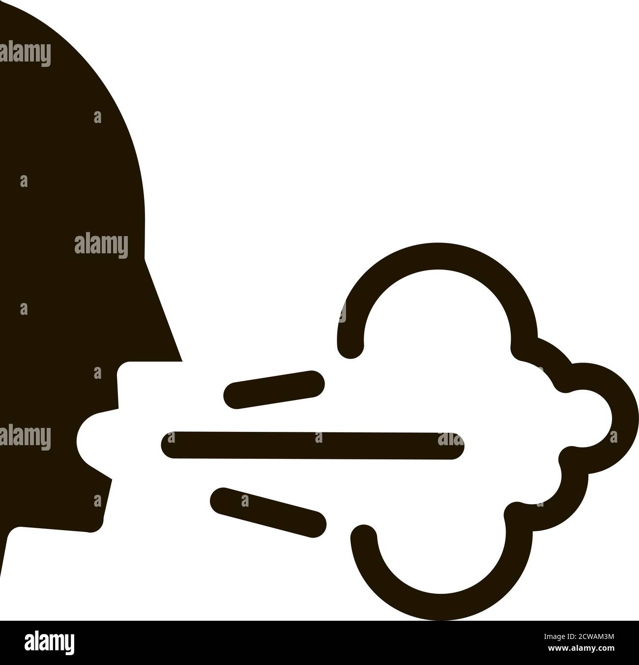 Human Coughing Icon Vector Glyph Illustration Stock Vector Image & Art ...