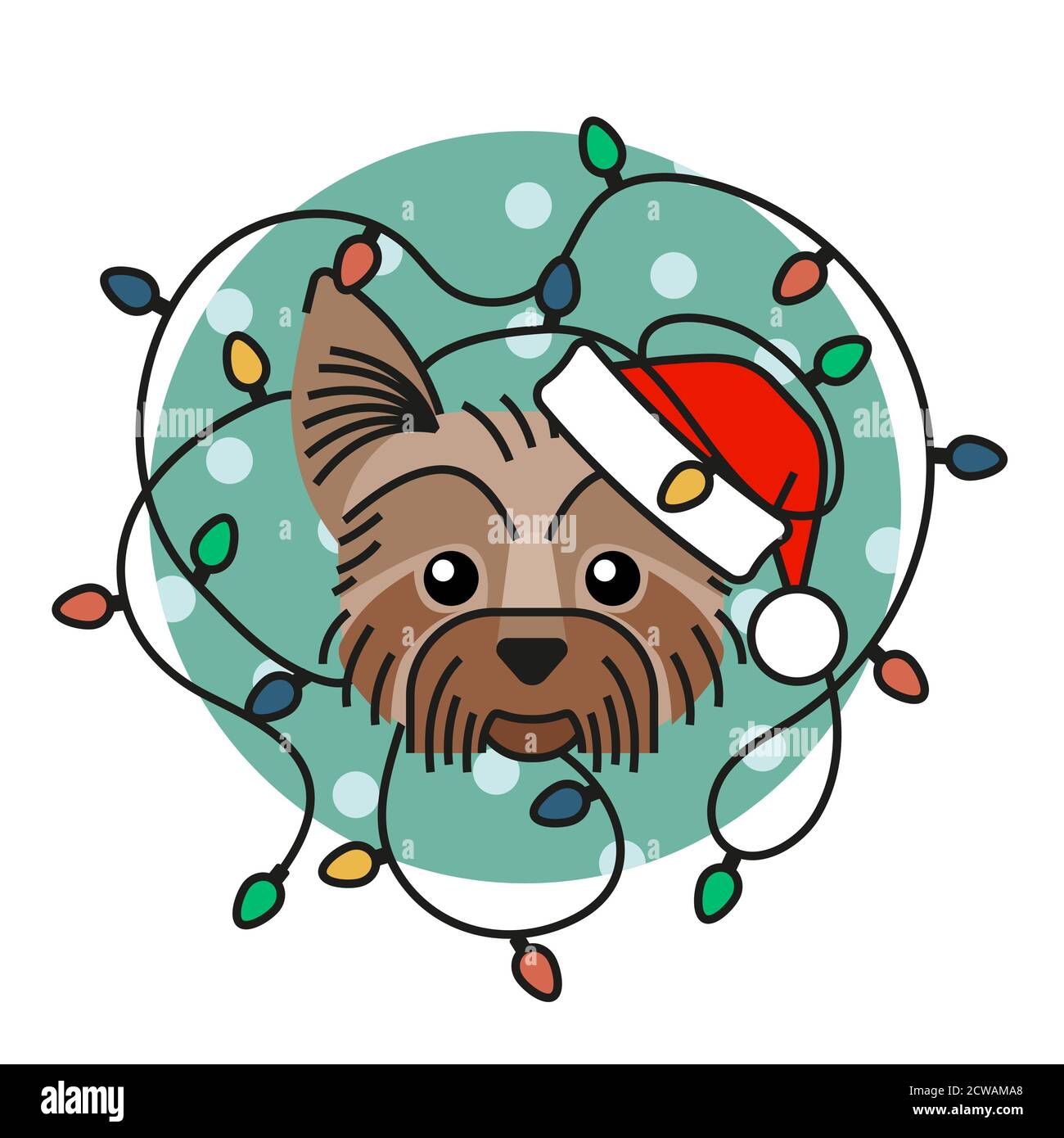 Dog with lights Stock Vector Images - Alamy