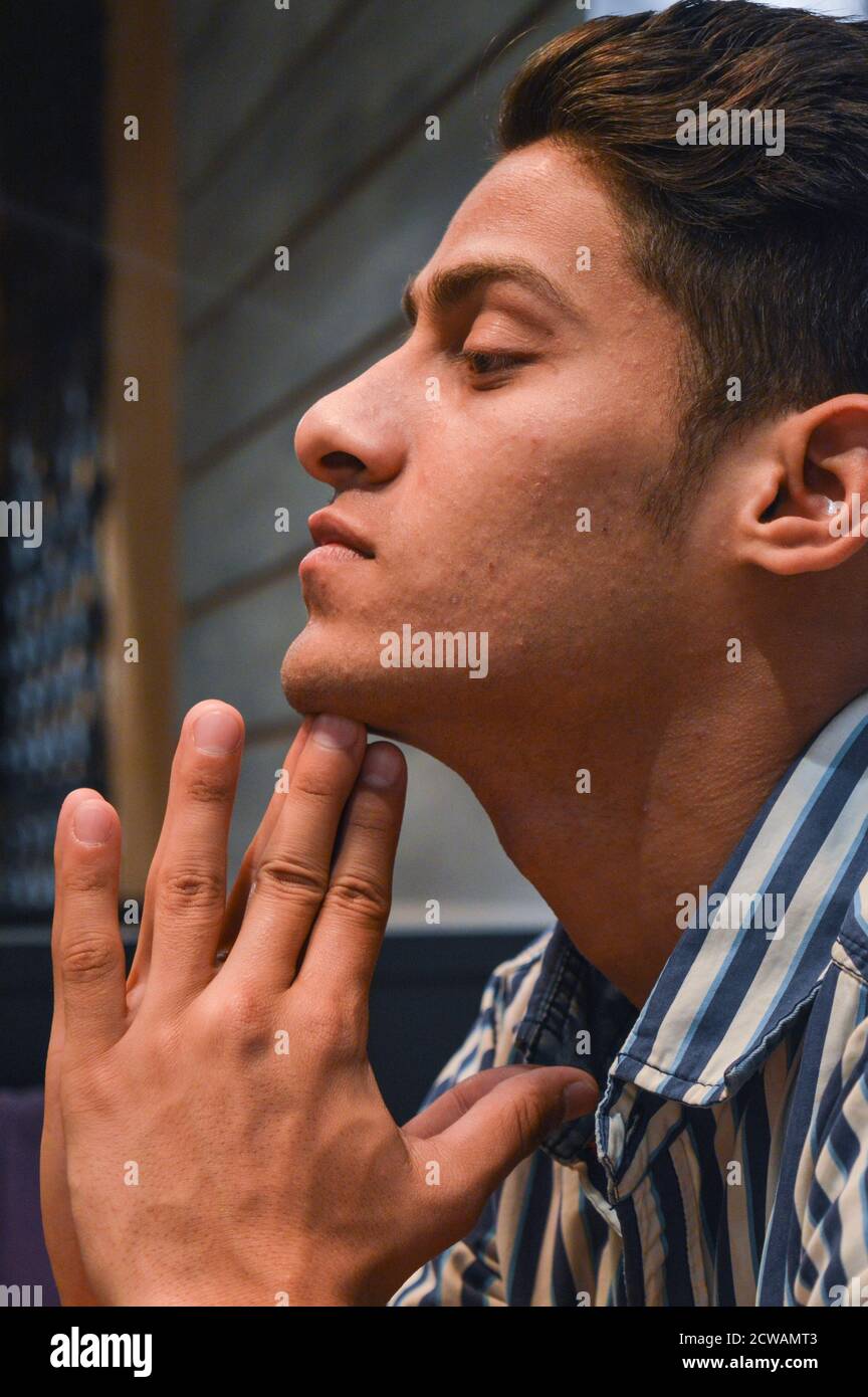 Indian boys giving poses for fashion photo shoot on studio with using ...