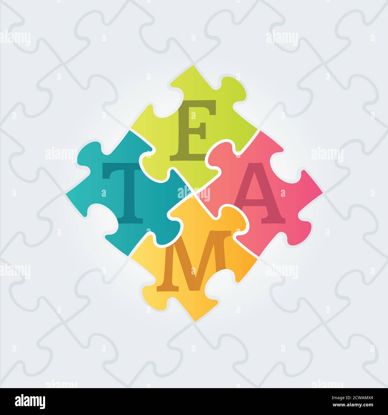 Team of four Stock Vector Images - Alamy