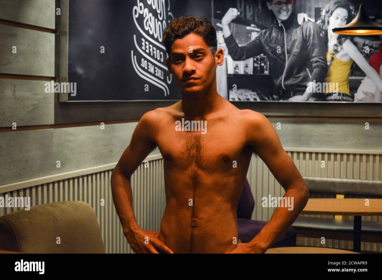 Indian boys giving poses for fashion photo shoot on studio with using ...