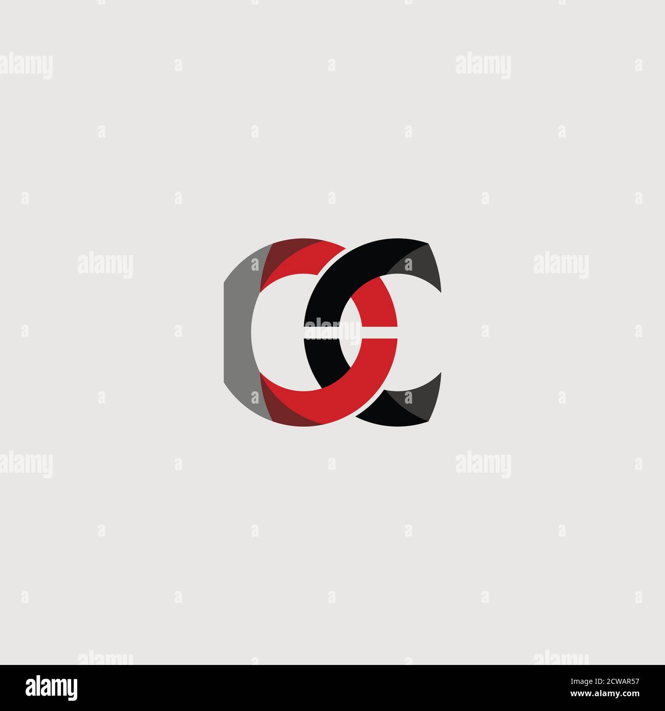 DC Logo Concept for Technology or Business Company Stock Vector Image ...
