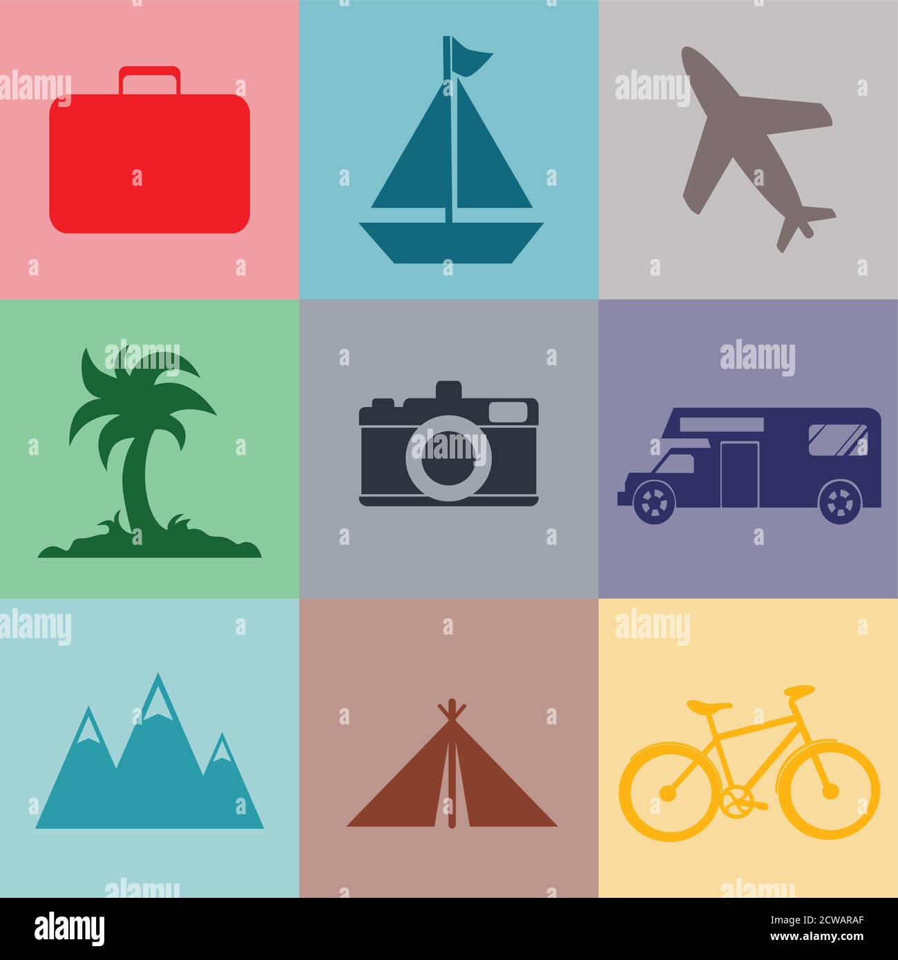 Travel Icons design pack for your Travel Brochure or banner - Very nice ...