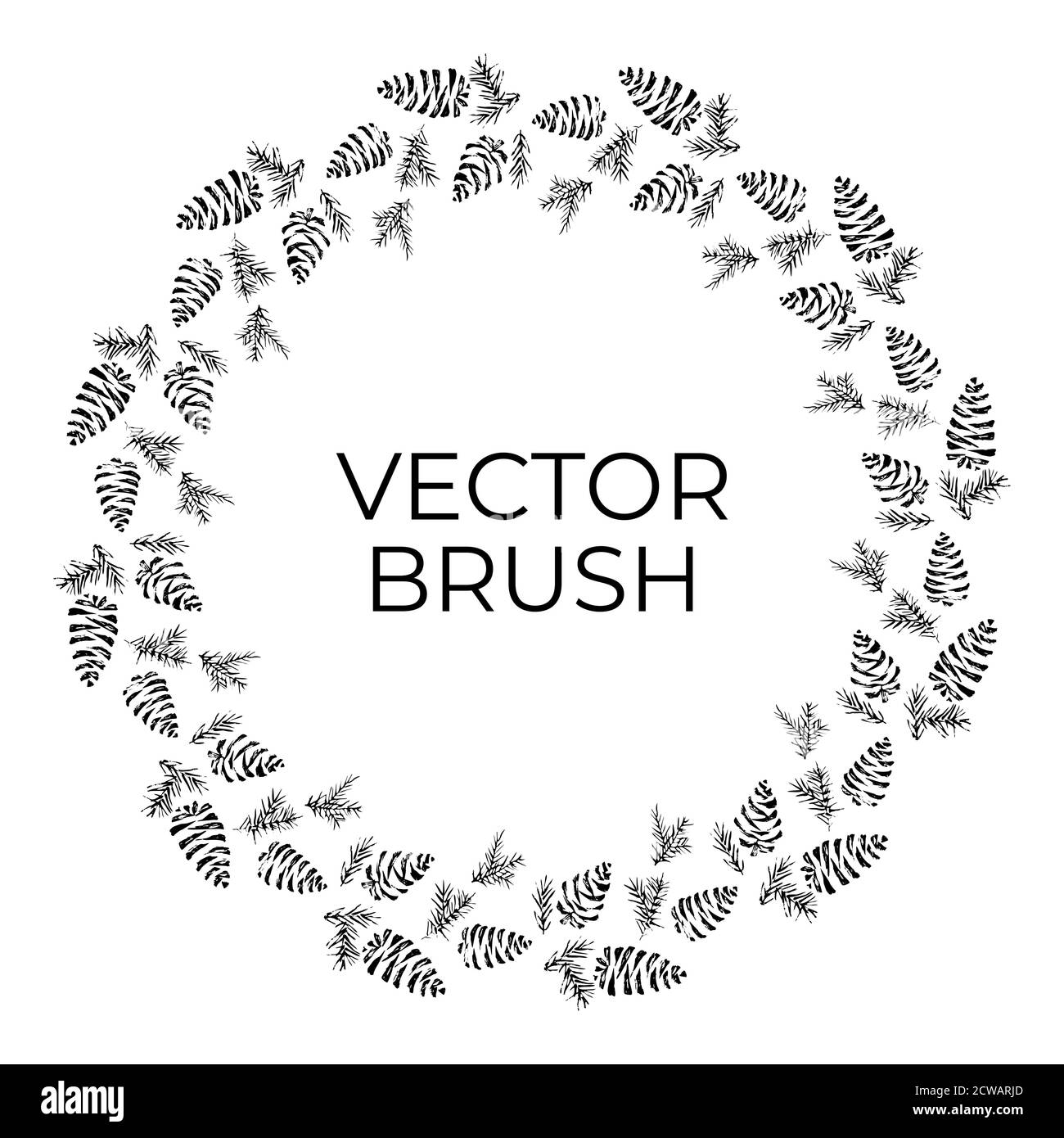 Pine cones vector pattern Cut Out Stock Images & Pictures - Alamy