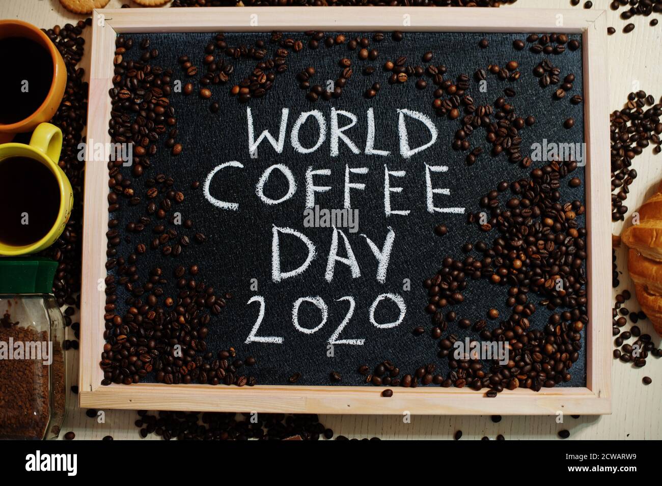 World coffee day card hi-res stock photography and images - Alamy