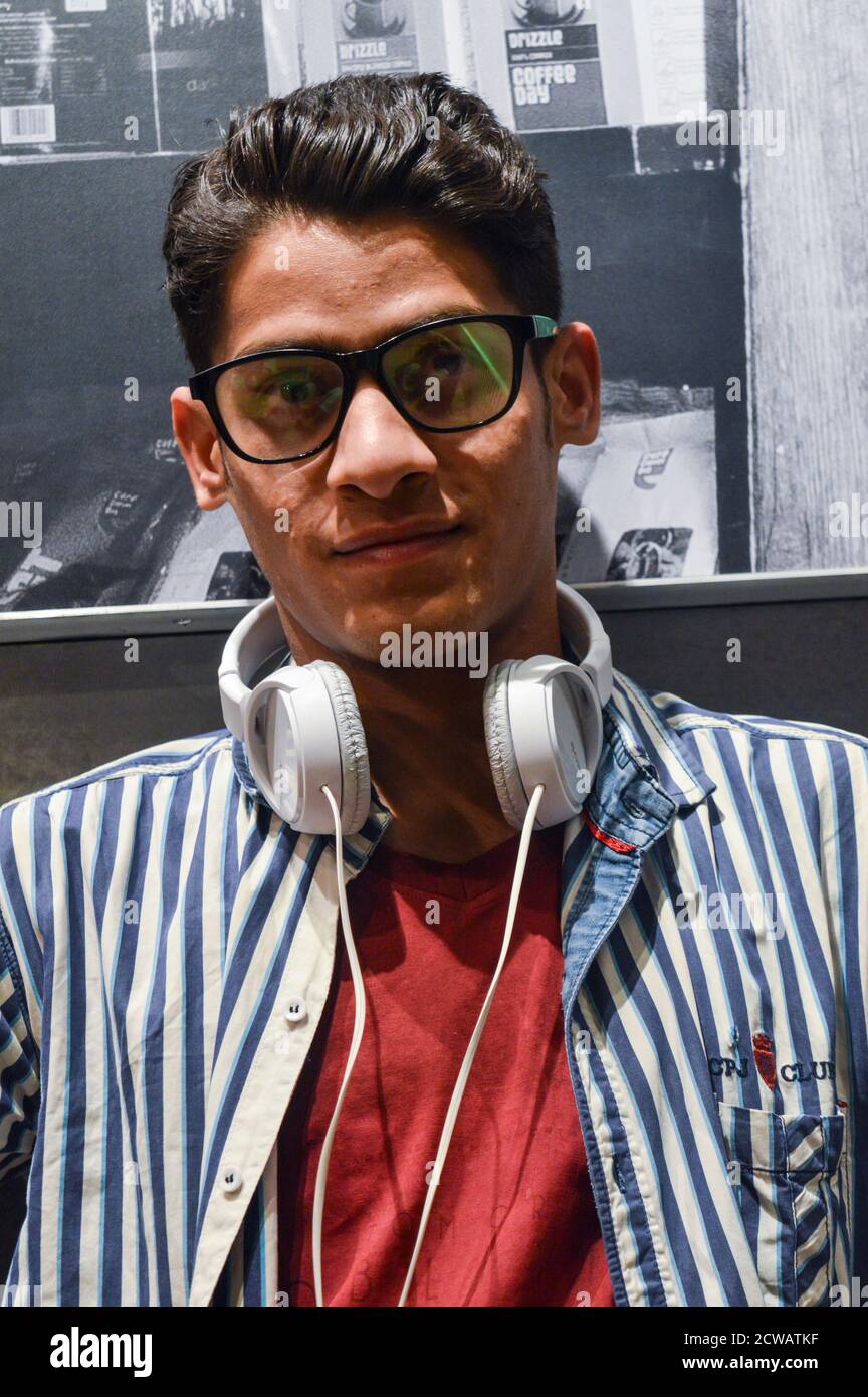 Indian boys giving poses for fashion photo shoot on studio with using ...