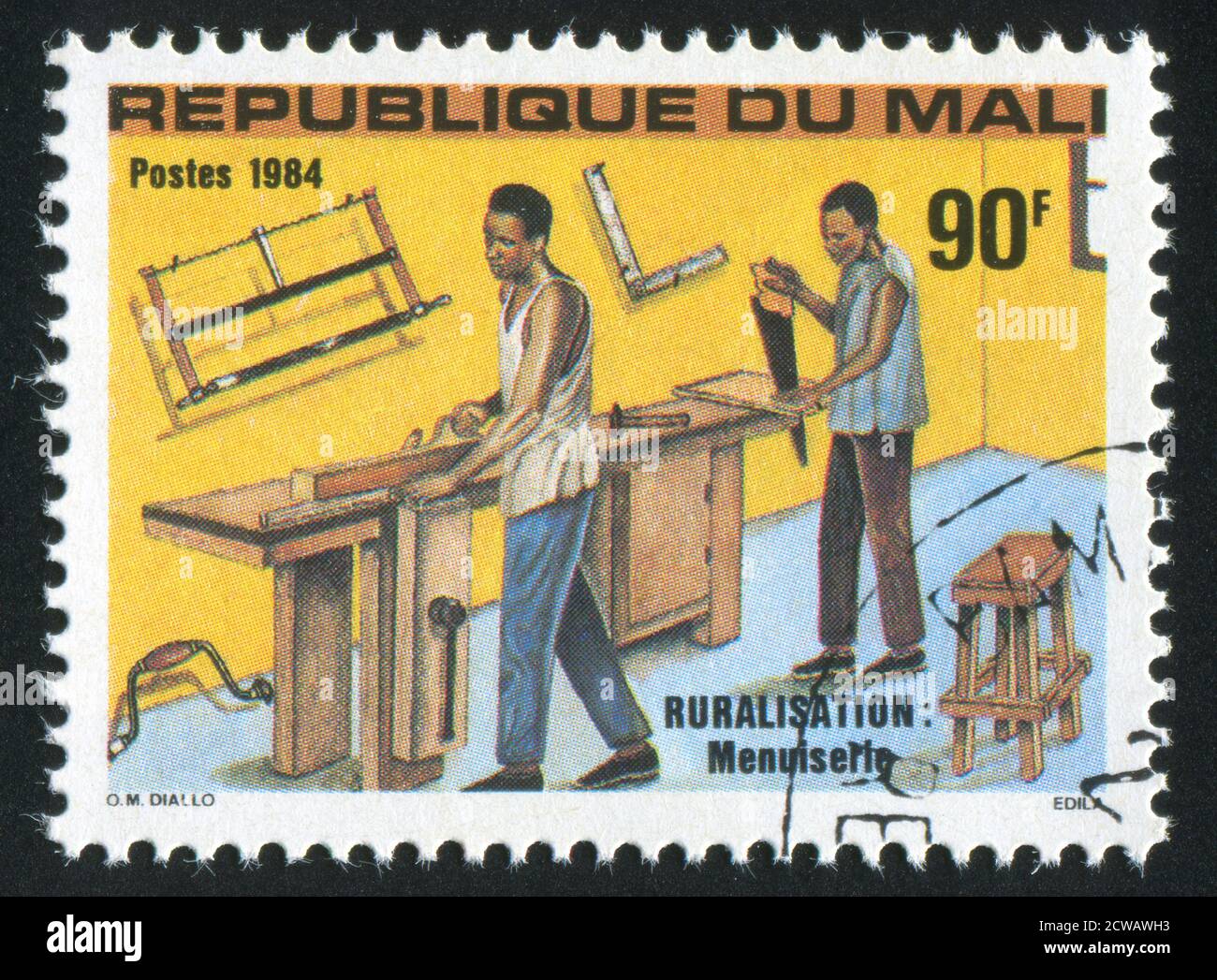 MALI CIRCA 1984: stamp printed by Mali, shows Carpenters, circa 1984 ...