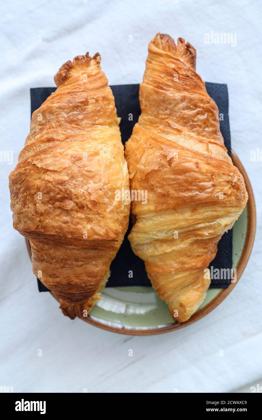 Classic french breakfast croissants hi-res stock photography and images ...