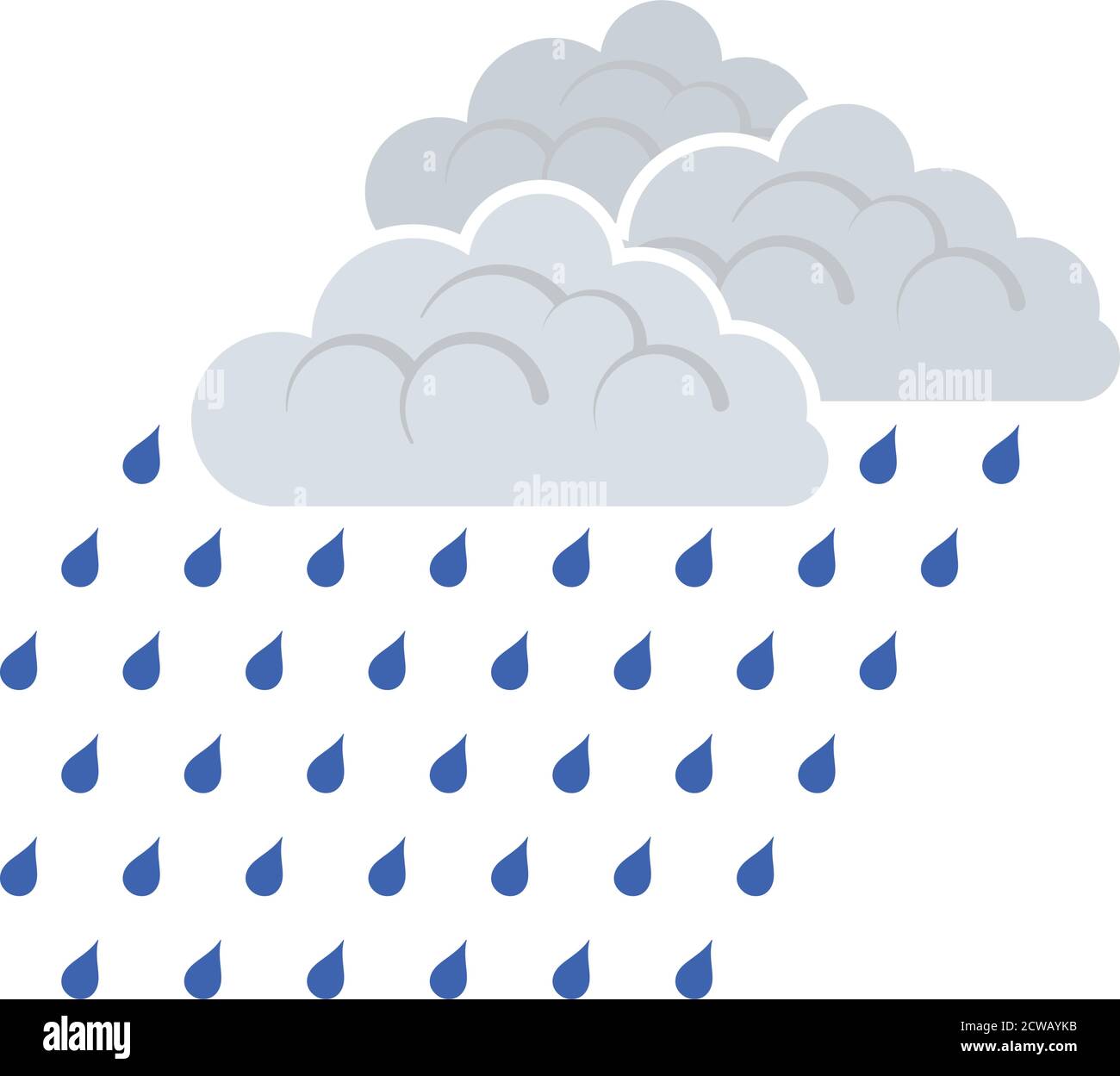 Rainfall Icon. Flat Color Design. Vector Illustration Stock Vector ...