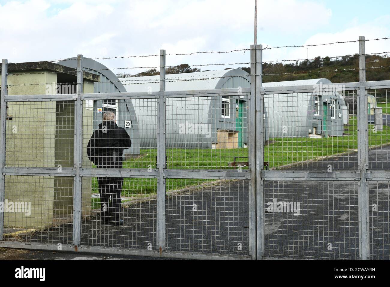 Penally, Wales, Tuesday, September 23rd 2020 The gated entrance to the ...