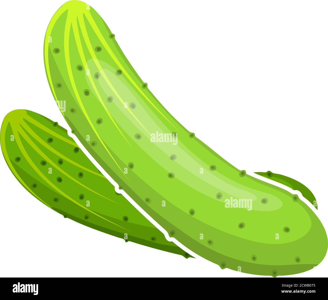 Cucumber Icon. Flat Color Design. Vector Illustration Stock Vector ...