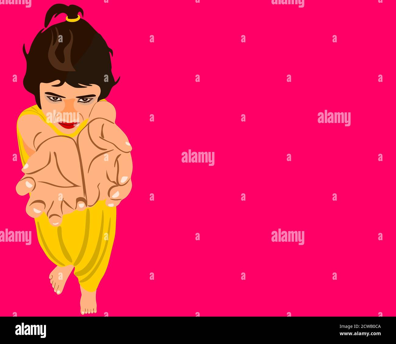 Girl Begging Cartoon
