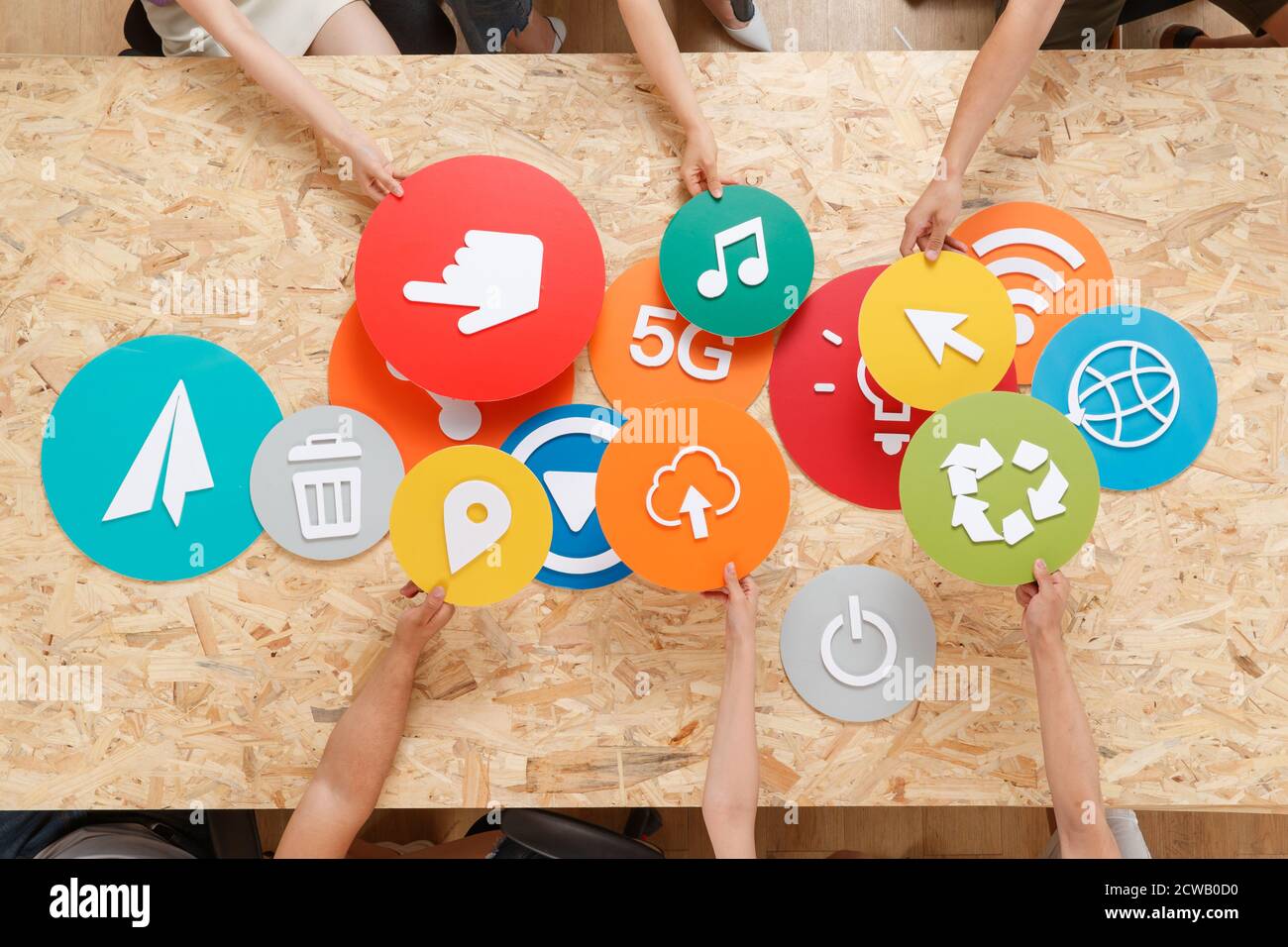 The network symbol finger Stock Photo - Alamy