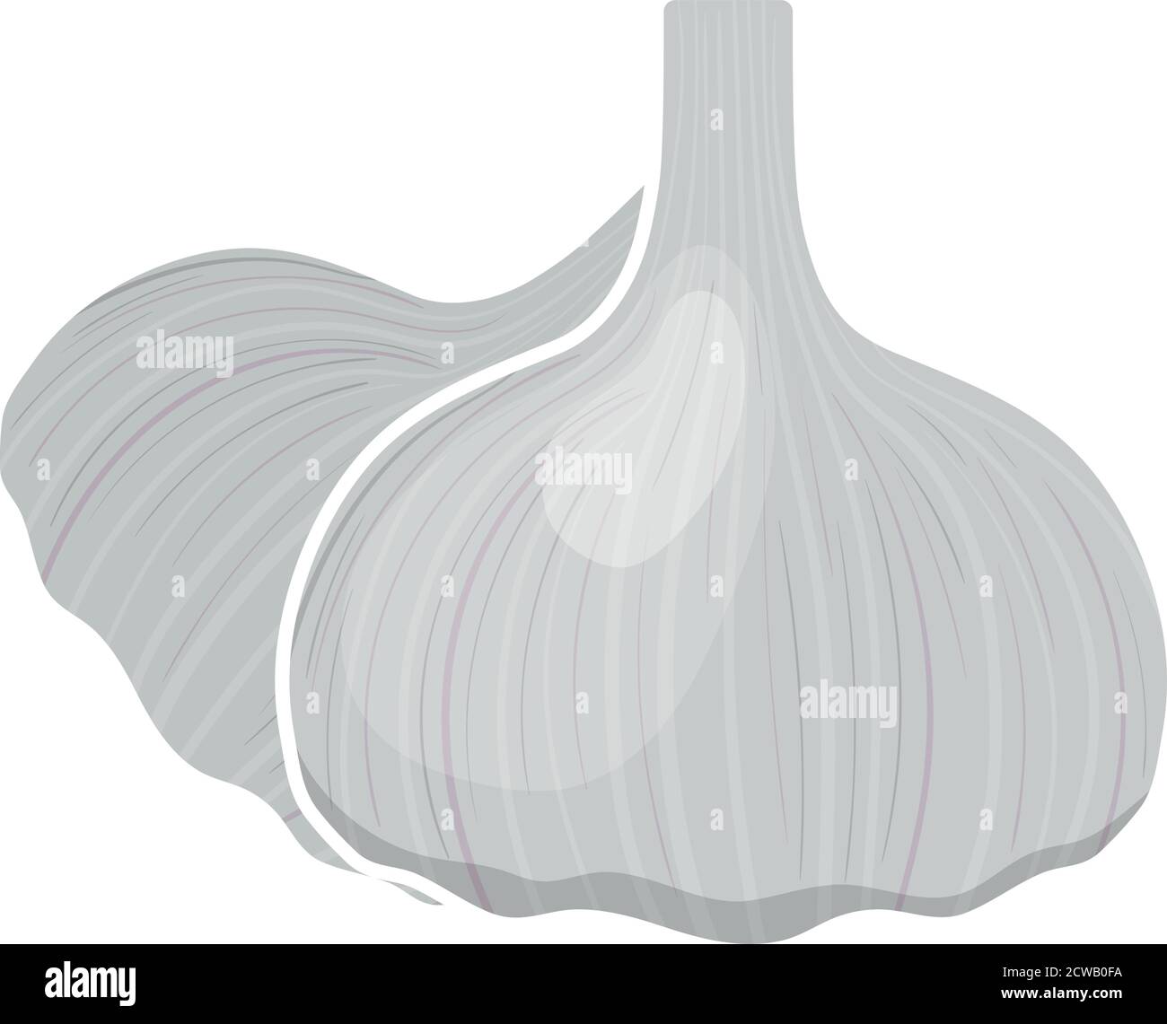Garlic Icon. Flat Color Design. Vector Illustration Stock Vector Image ...