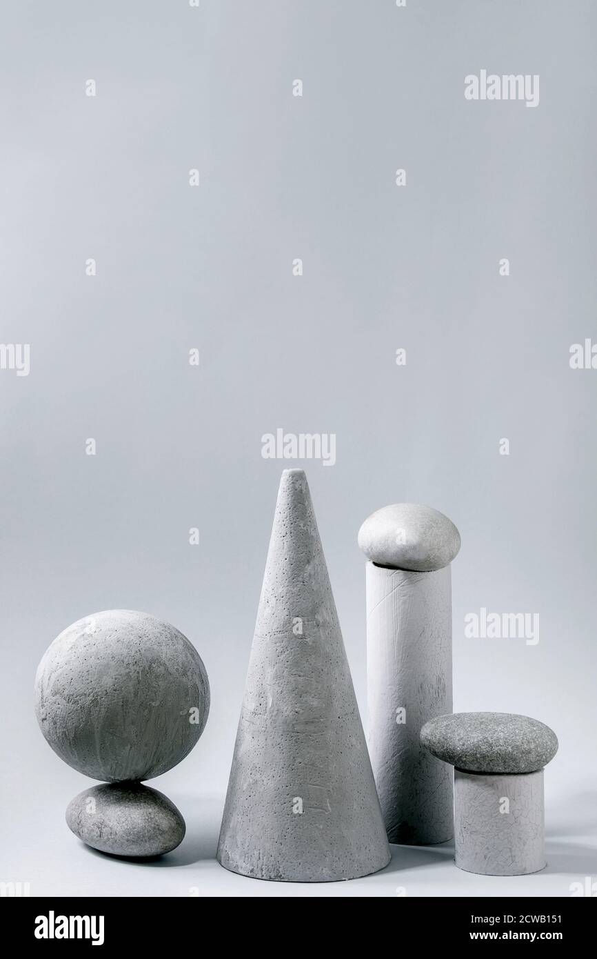 Abstract background with composition of different grey geometric ...