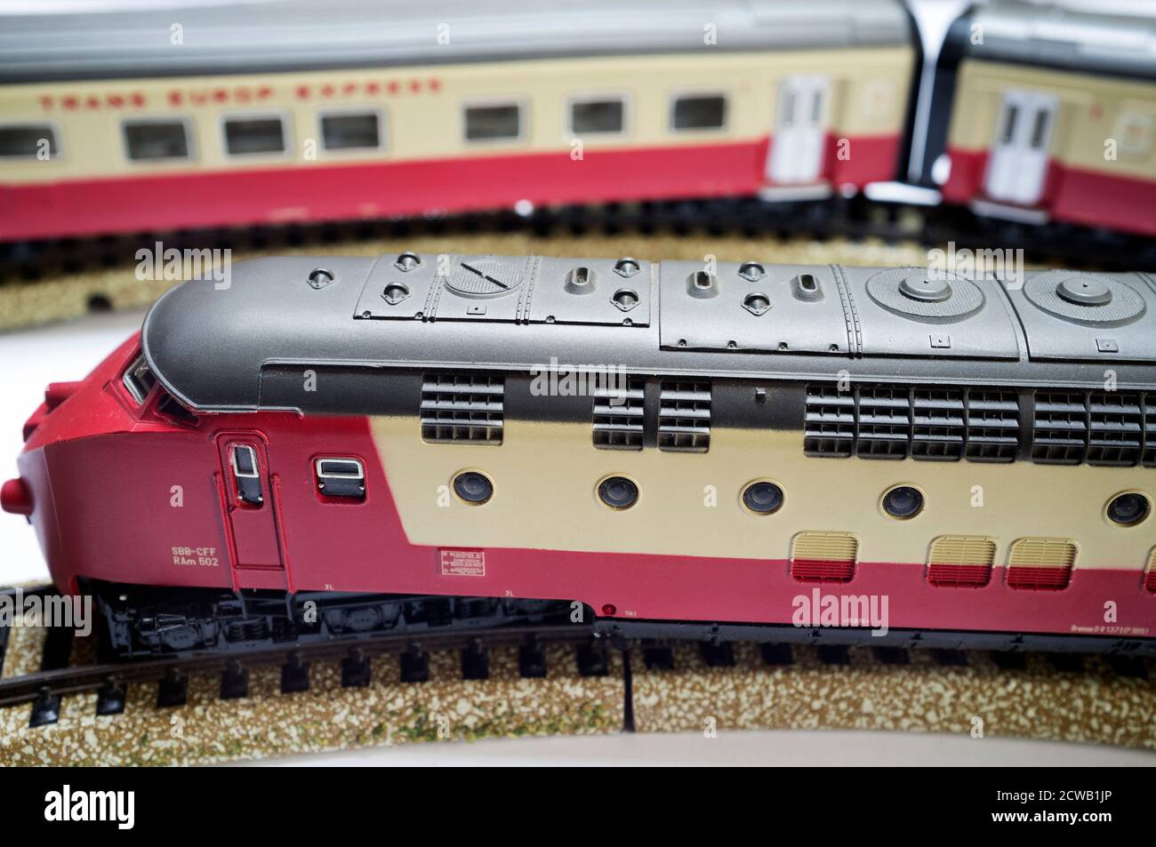 Marklin Trans Europe Express model train set Stock Photo - Alamy