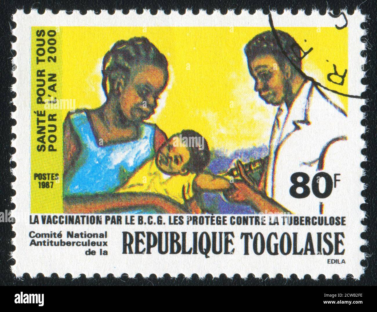 TOGO - CIRCA 1987: stamp printed by Togo, shows Inoculation, circa 1987 ...