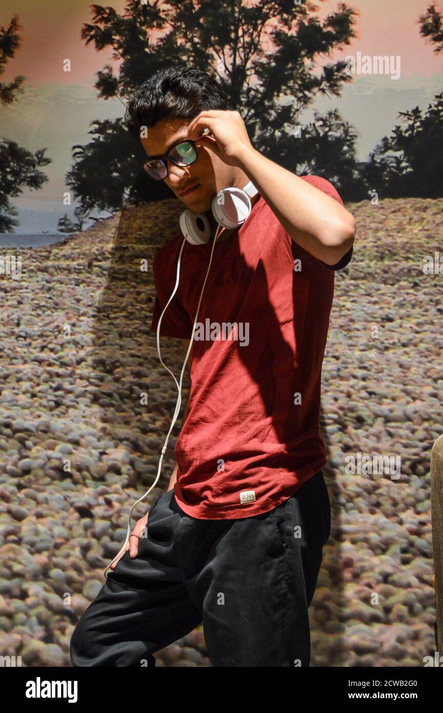 Indian boys giving poses for fashion photo shoot on studio with using ...