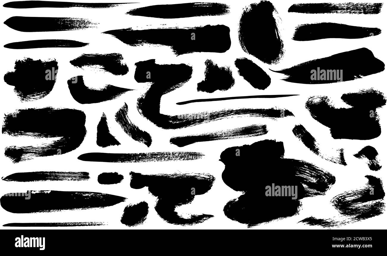 Paint stroke brush Stock Vector Images - Alamy